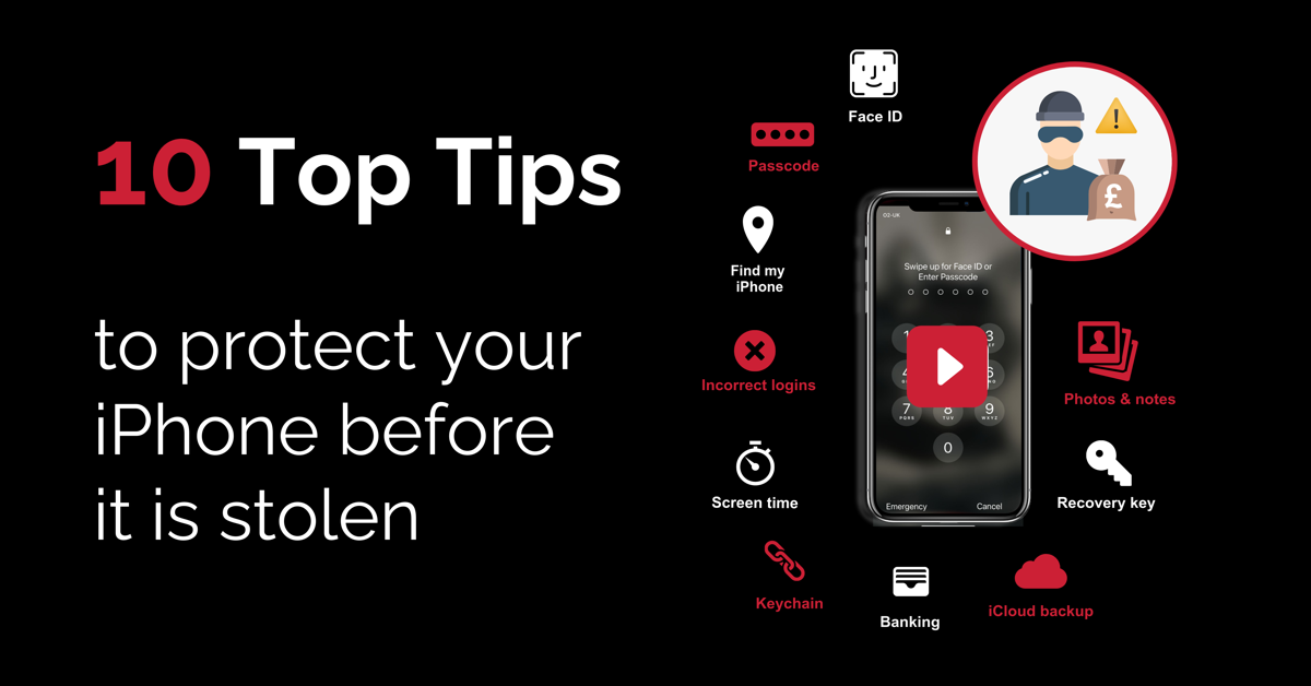 10 Top Tips to protect your iPhone before it is stolen